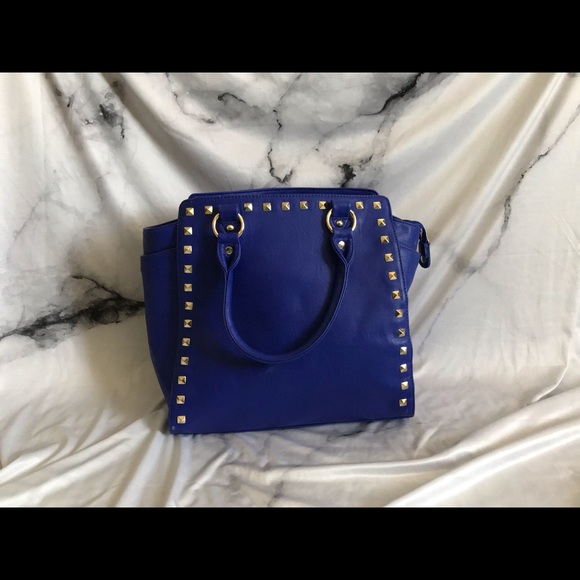 Bags | Royal Blue Studded Bag | Poshmark